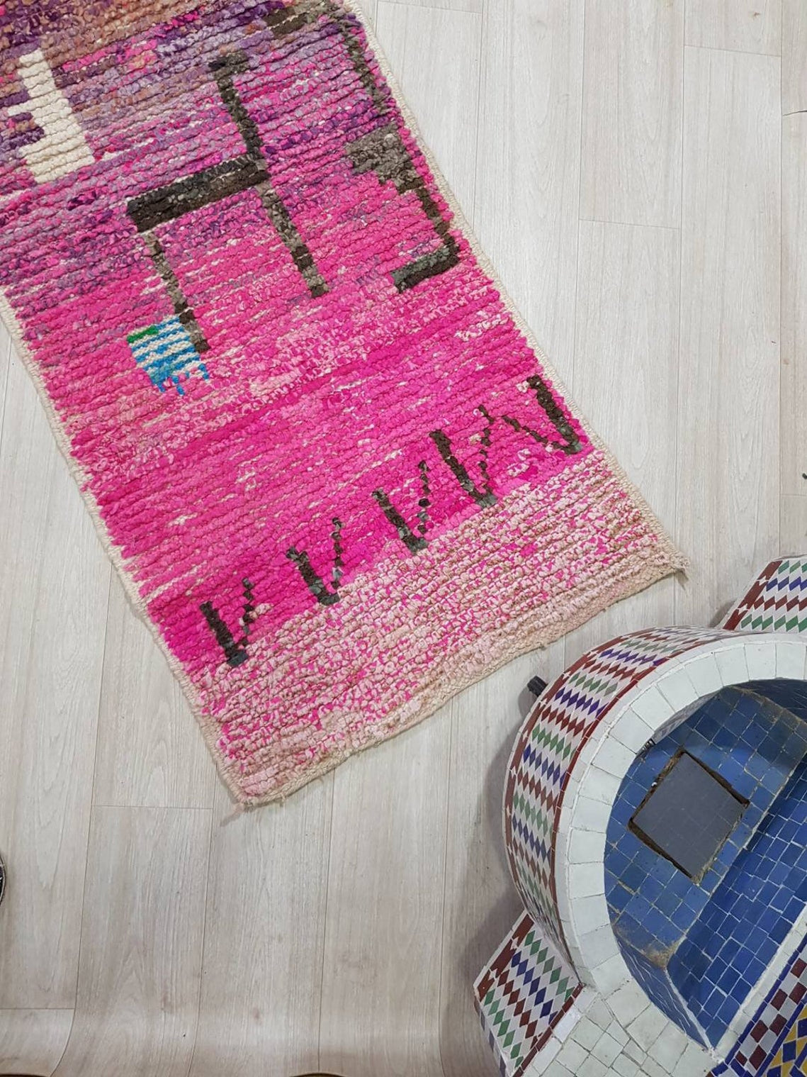 Colorful Moroccan rug runner, runner from Atlas mountain — MarBazaar